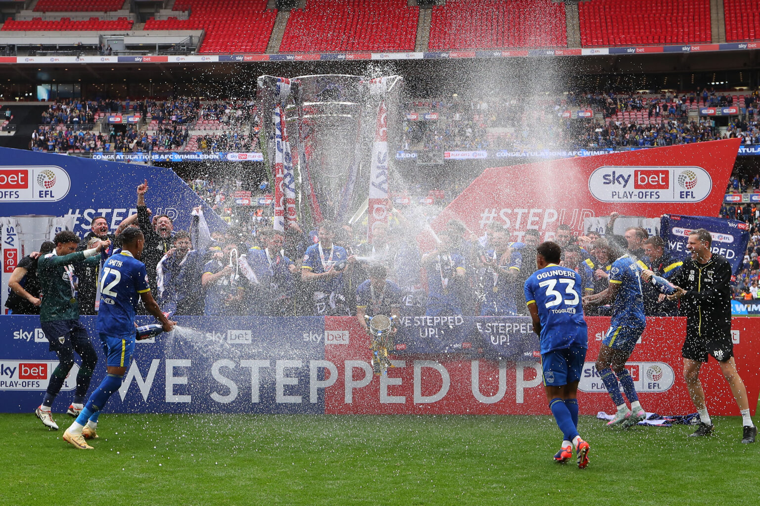 Glory for AFC Wimbledon as fourth straight 1-0 win seals promotion to ...