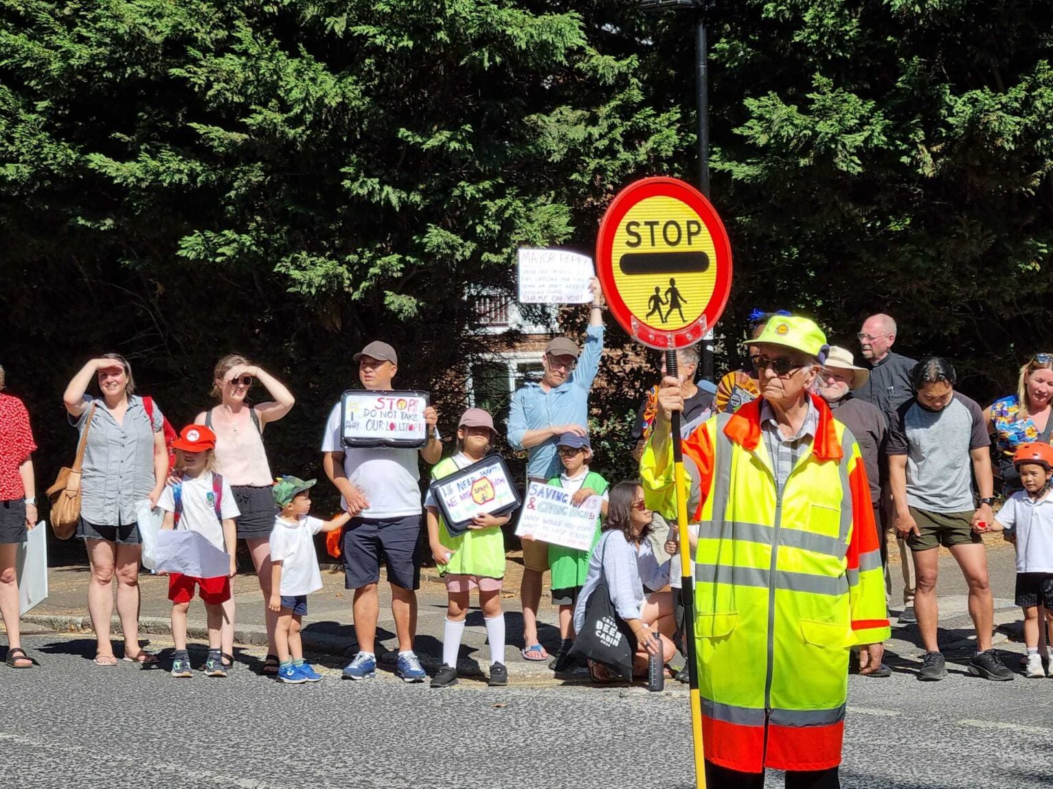 School children stand up to Croydon Council in lollipop patrol protest ...